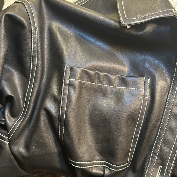 emory park | Dresses | It Has Pockets Emory Park Pu Leather Dress A Modern Version Of A Shirt ...